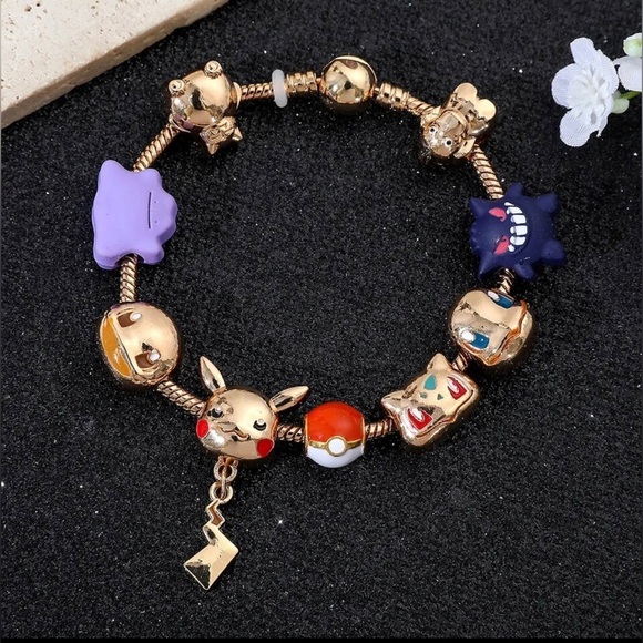 Pokemon | Jewelry | Gold Plated Pokemon Themed Charm Bracelet ...